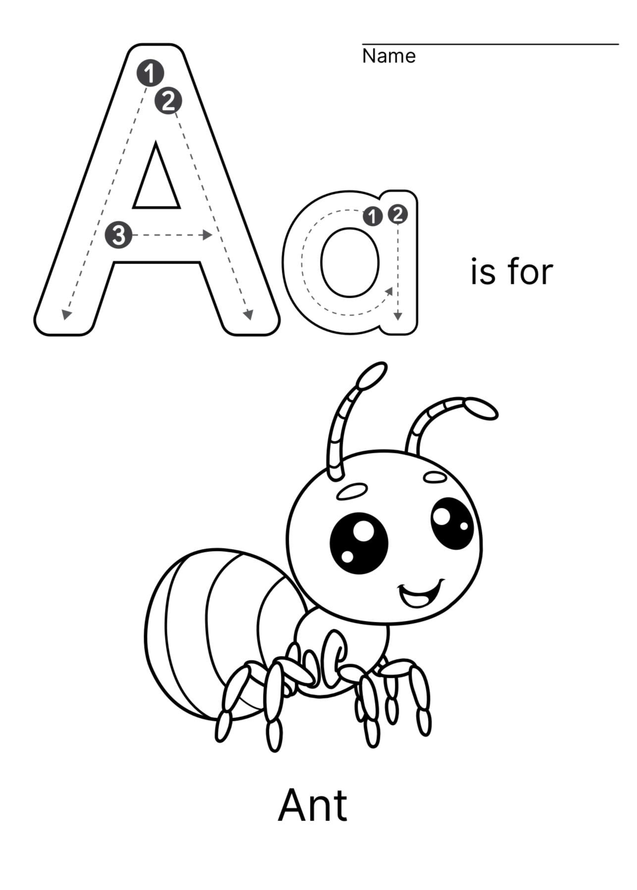 A-Z Alphabet Coloring Pages for Kids - Etsy
