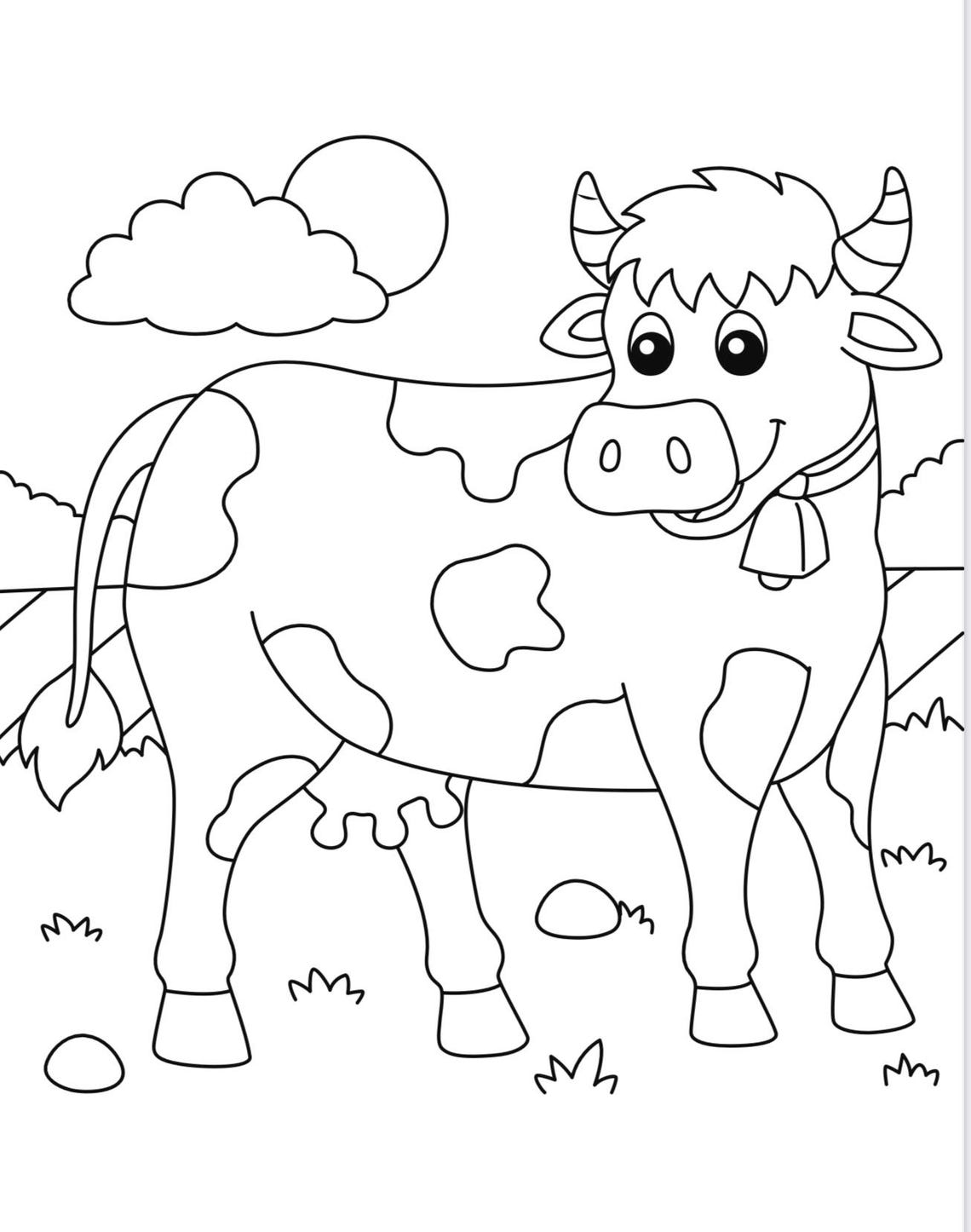 10 Bold and Easy Animal Coloring Pages for Kids - Etsy
