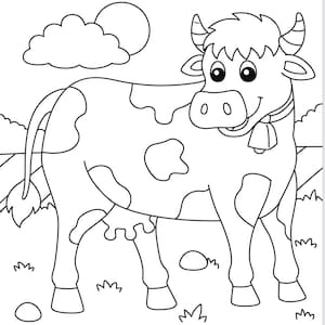10 Bold and Easy Animal Coloring Pages for Kids - Etsy