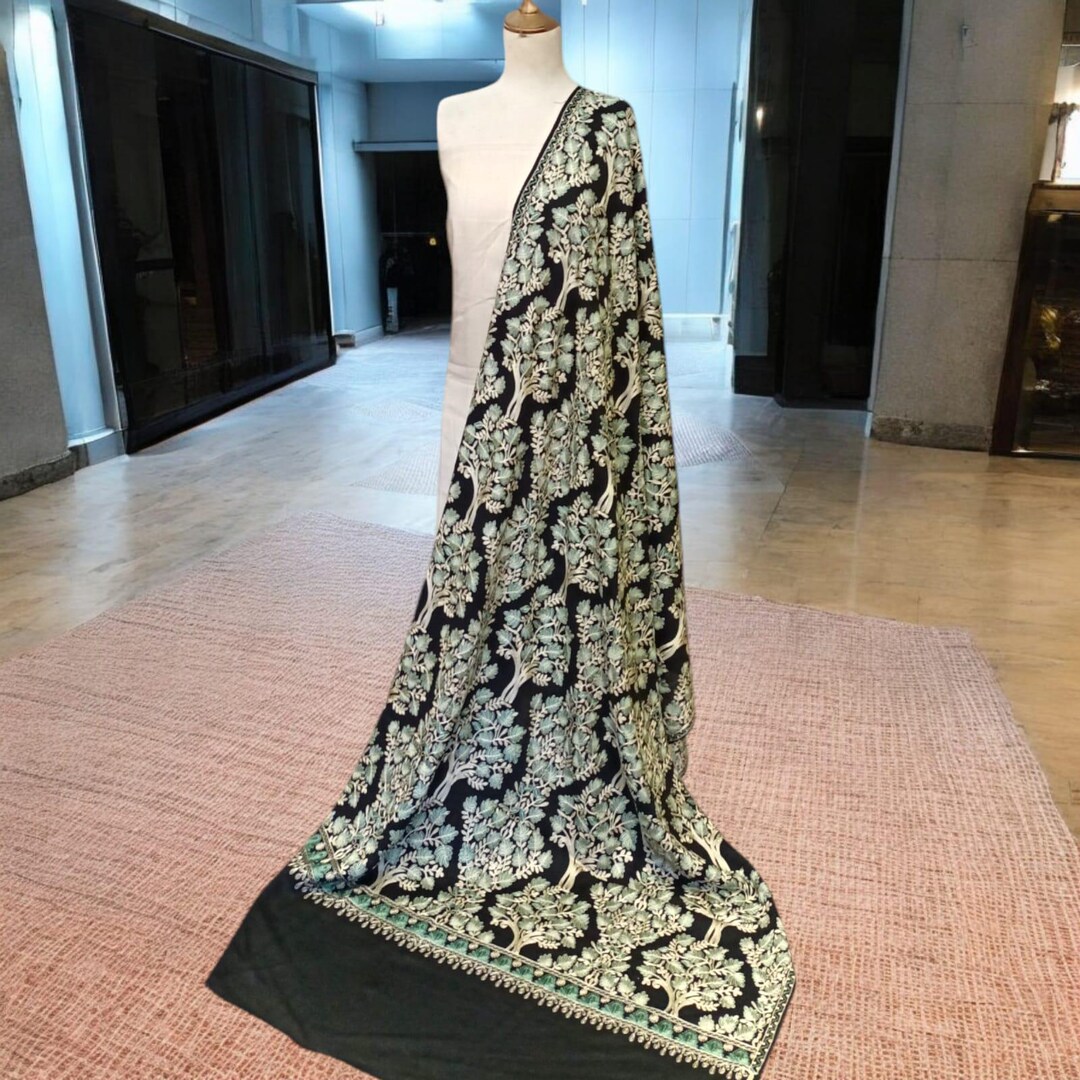 Pashmina Embroidered Shawl - Etsy