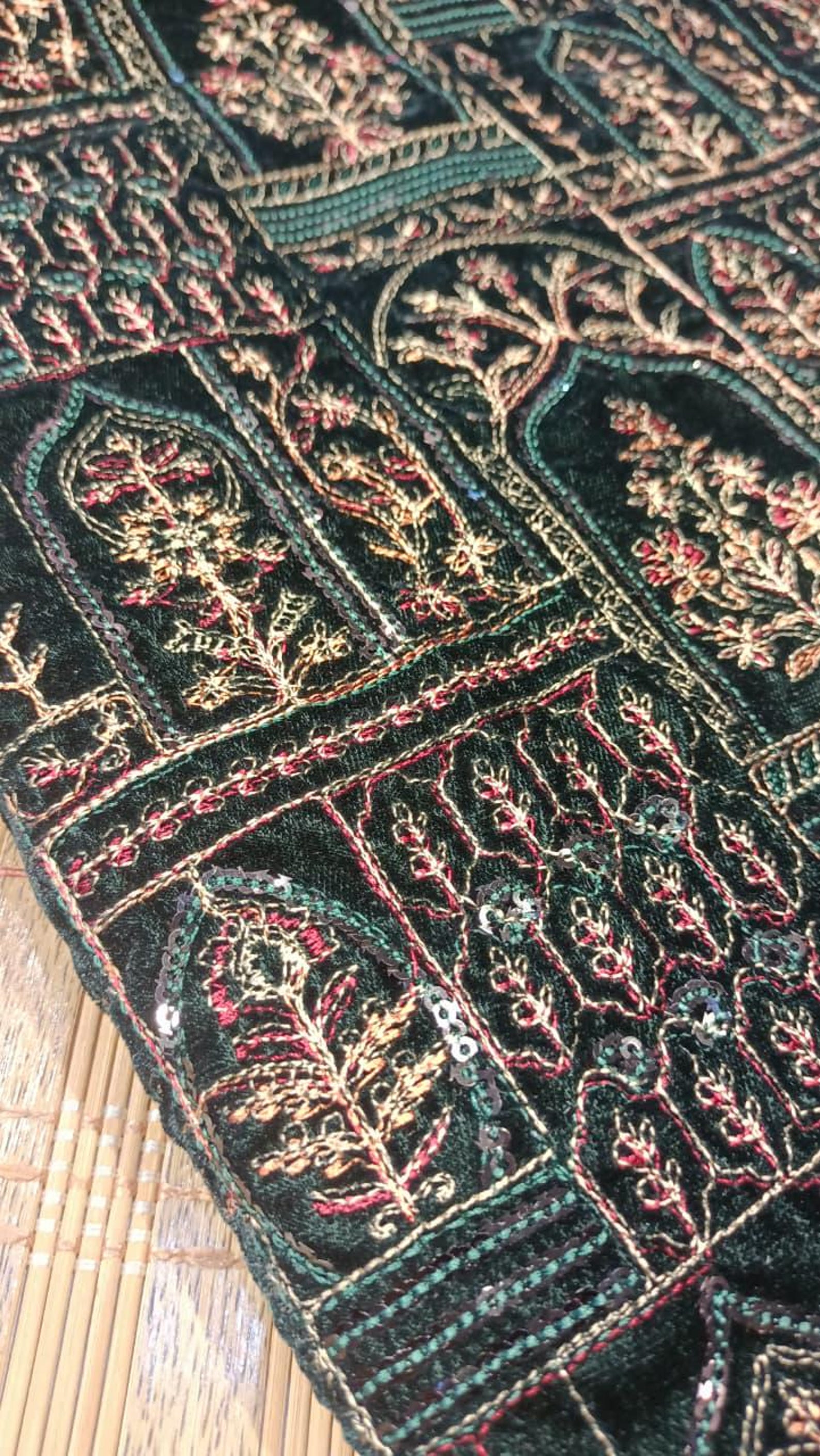 Embroidered Velvet Shawl - Etsy