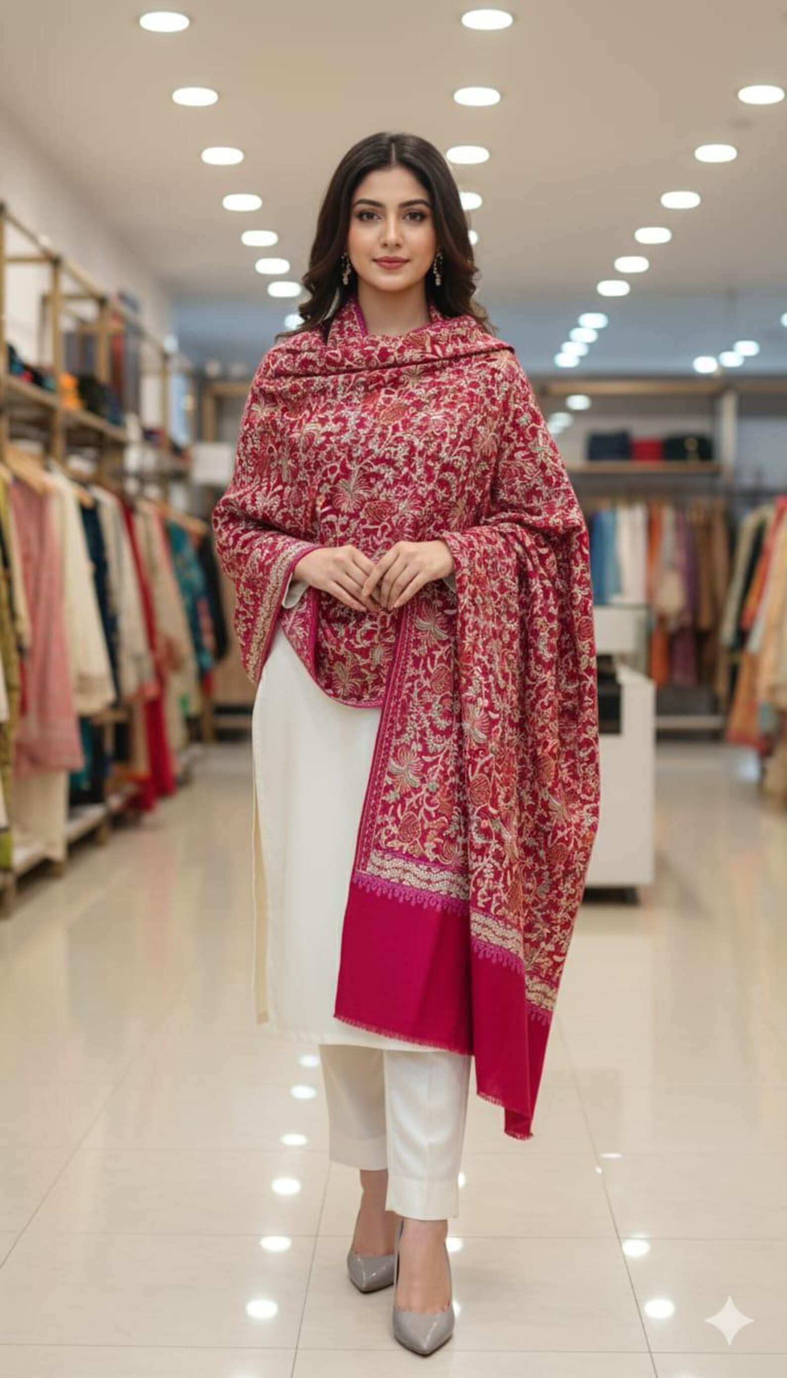 Nalki Embroidery Pashmina Shawl - Etsy