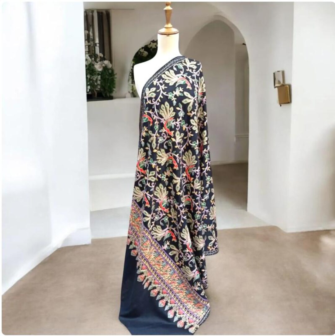 Pashmina Heavy Embroidered Shawl - Etsy