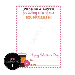 Teacher Latte Gift Card Holder | Teacher Valentine's Day Banner Card - Etsy