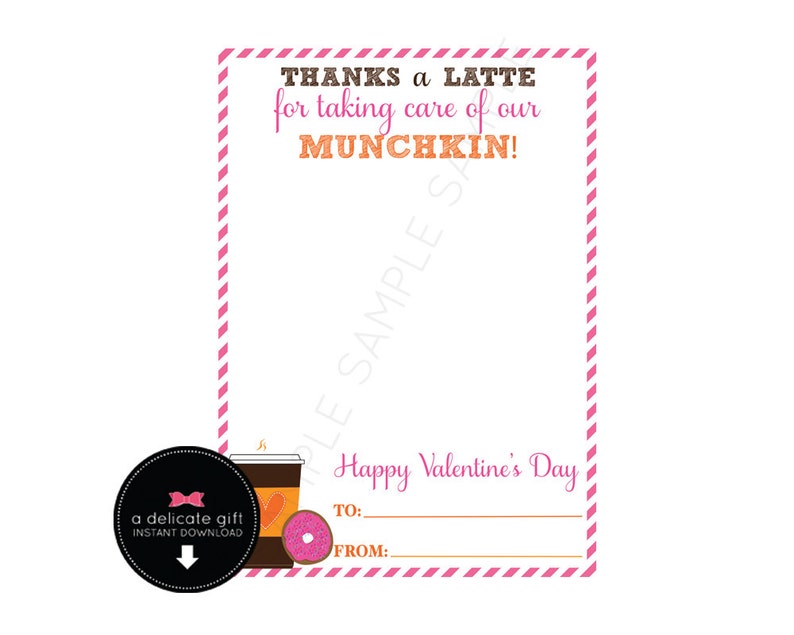 Teacher Latte Gift Card Holder Teacher Valentine's Day Banner Card - Etsy