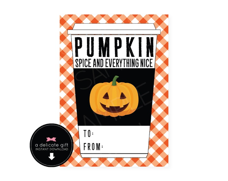 Pumpkin Spice and Everything Nice Gift Card Holder | Teacher Fall Gift ...