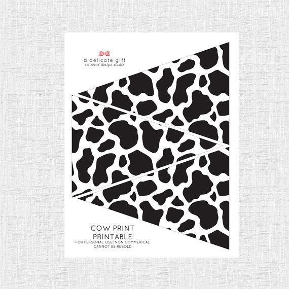 Cow Print Farm Banner Instant Download - Etsy