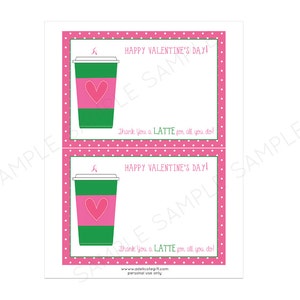 Teacher Latte Gift Card Holder | Teacher Valentine's Day Banner Card - Etsy