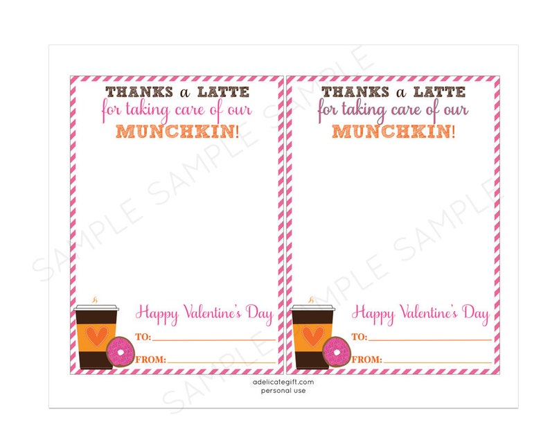 Teacher Latte Gift Card Holder Teacher Valentine's Day Banner Card - Etsy