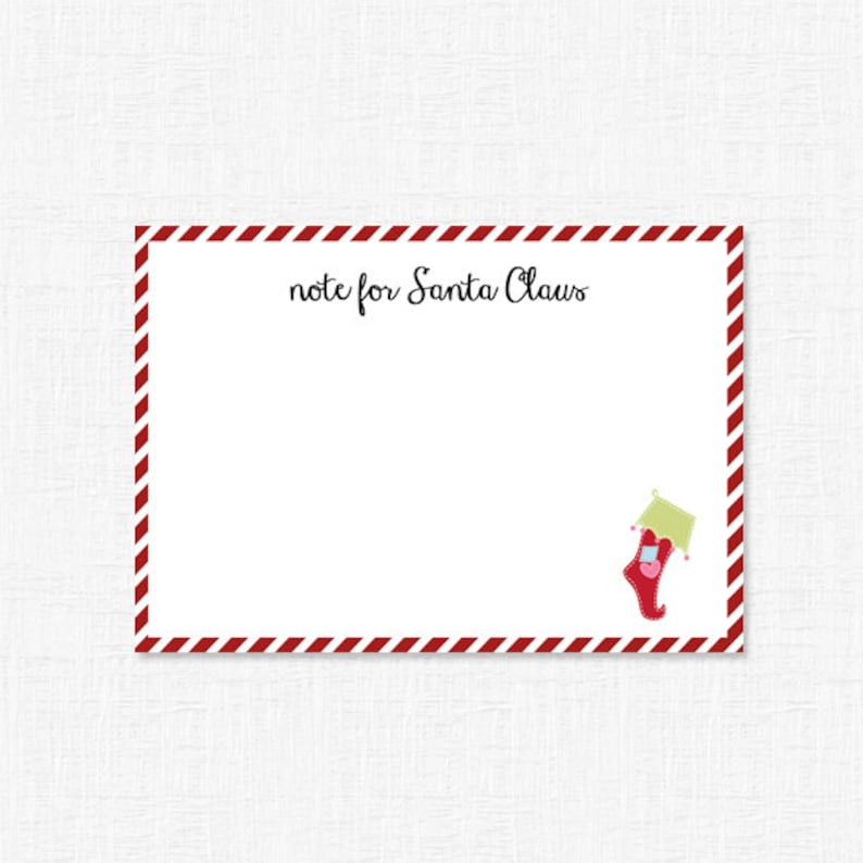 Note Card to Santa - Etsy