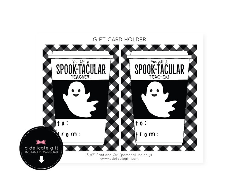 You Are A Spook-tacular Teacher Gift Card Holder | Teacher Fall Gift ...