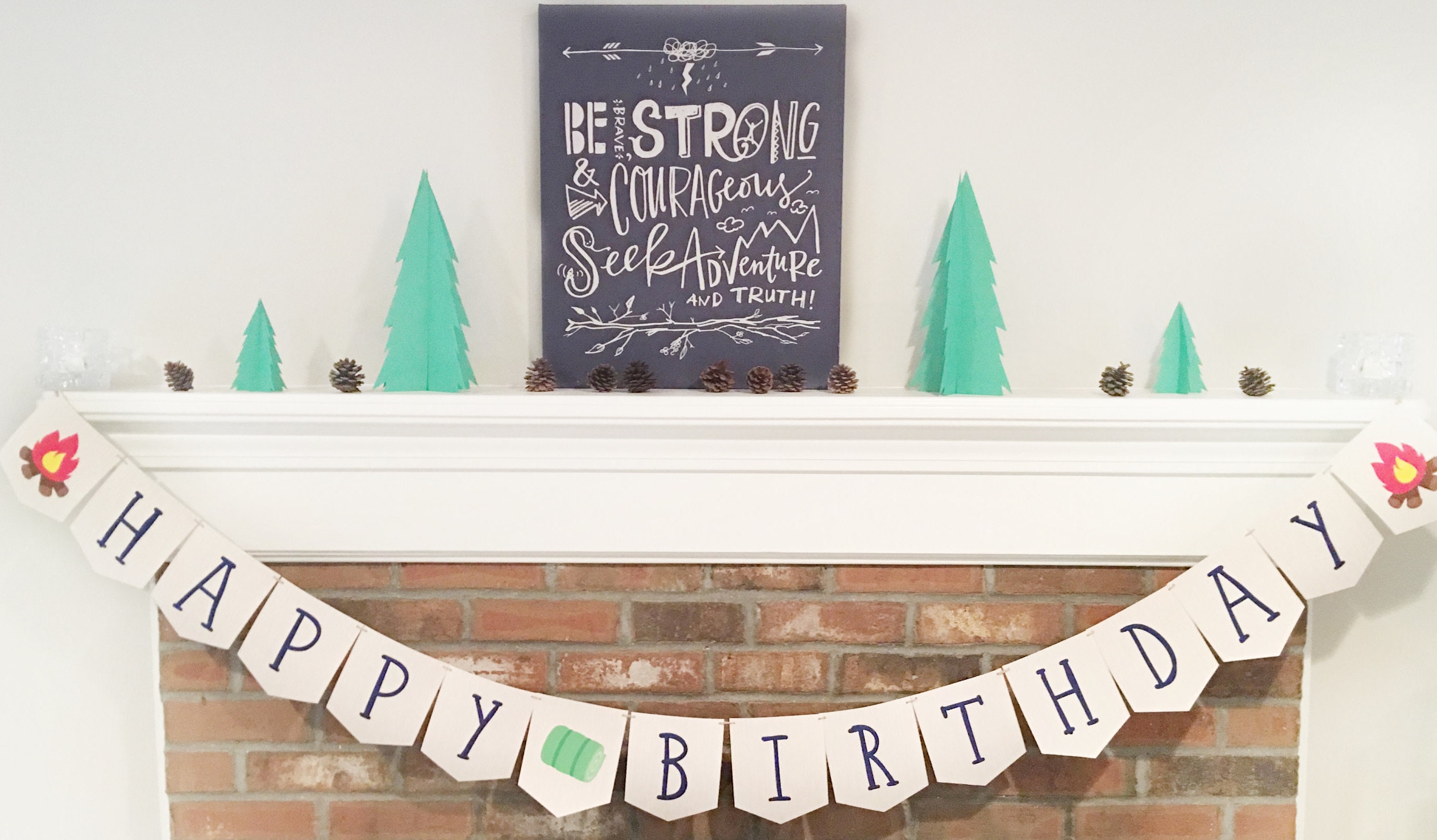 Birthday Banner Camp, Outdoor, Camp Fire, Boy Scout Woods Party ...