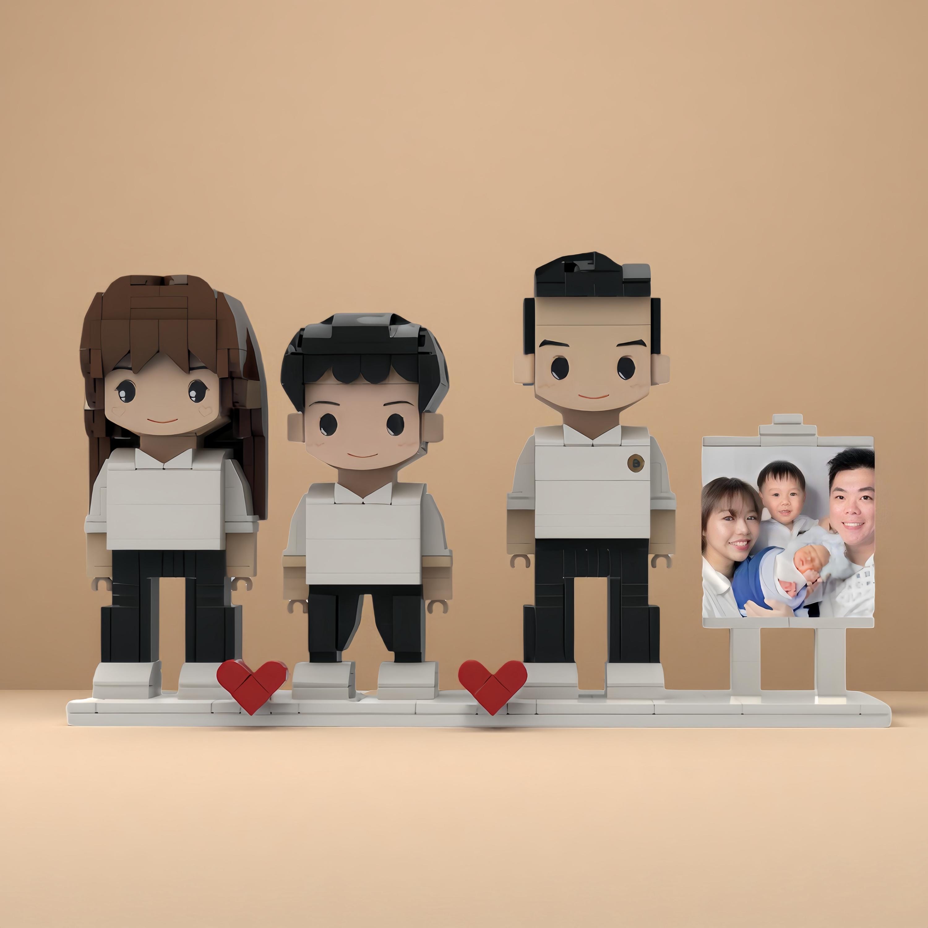 Brick Figures With Pet, Custom 2 Person Couple Blocks, Valentine's Day ...