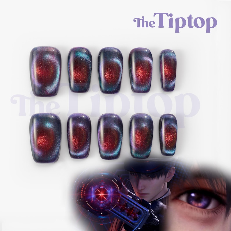 Caleb Love and Deepspace Inspired | | Short Press on Nails | Reusable ...