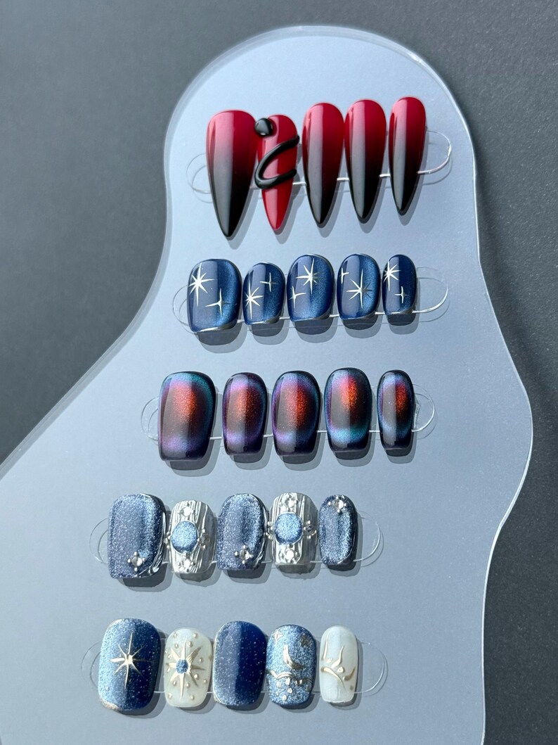 Xavier Love and Deepspace Inspired | Short Press on Nails | Reusable ...