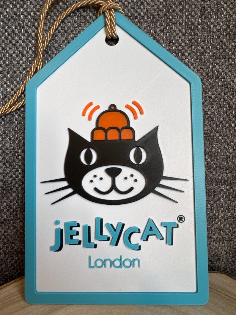 Jumbo Jellycat Display Tag: 3D Printed Personalised & Custom Name ...