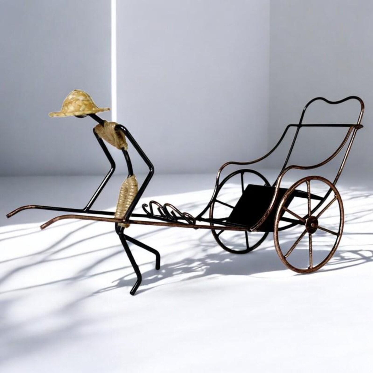 Vintage Tricycle Wine Holder – Metal Bike Bottle Rack With Goblet ...