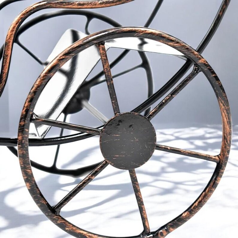 Vintage Tricycle Wine Holder – Metal Bike Bottle Rack With Goblet ...
