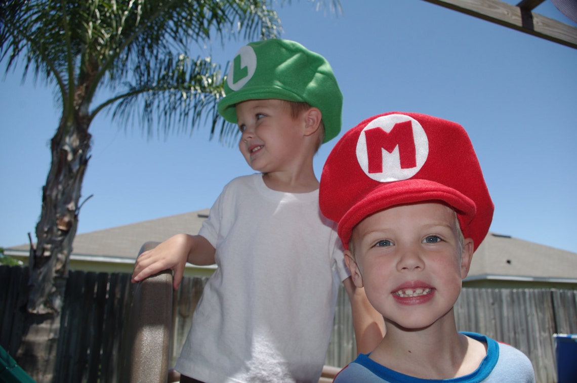Mario and Luigi Inspired Hat PDF Pattern Instant Download - Etsy Canada