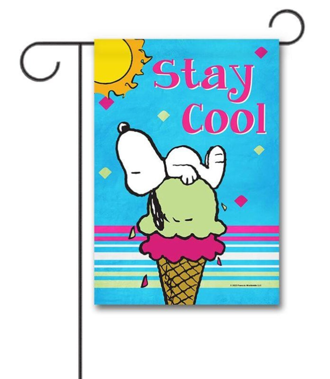 Stay Cool Snoopy Garden Flag,welcome Summer Snoopy Double-sided-flag ...