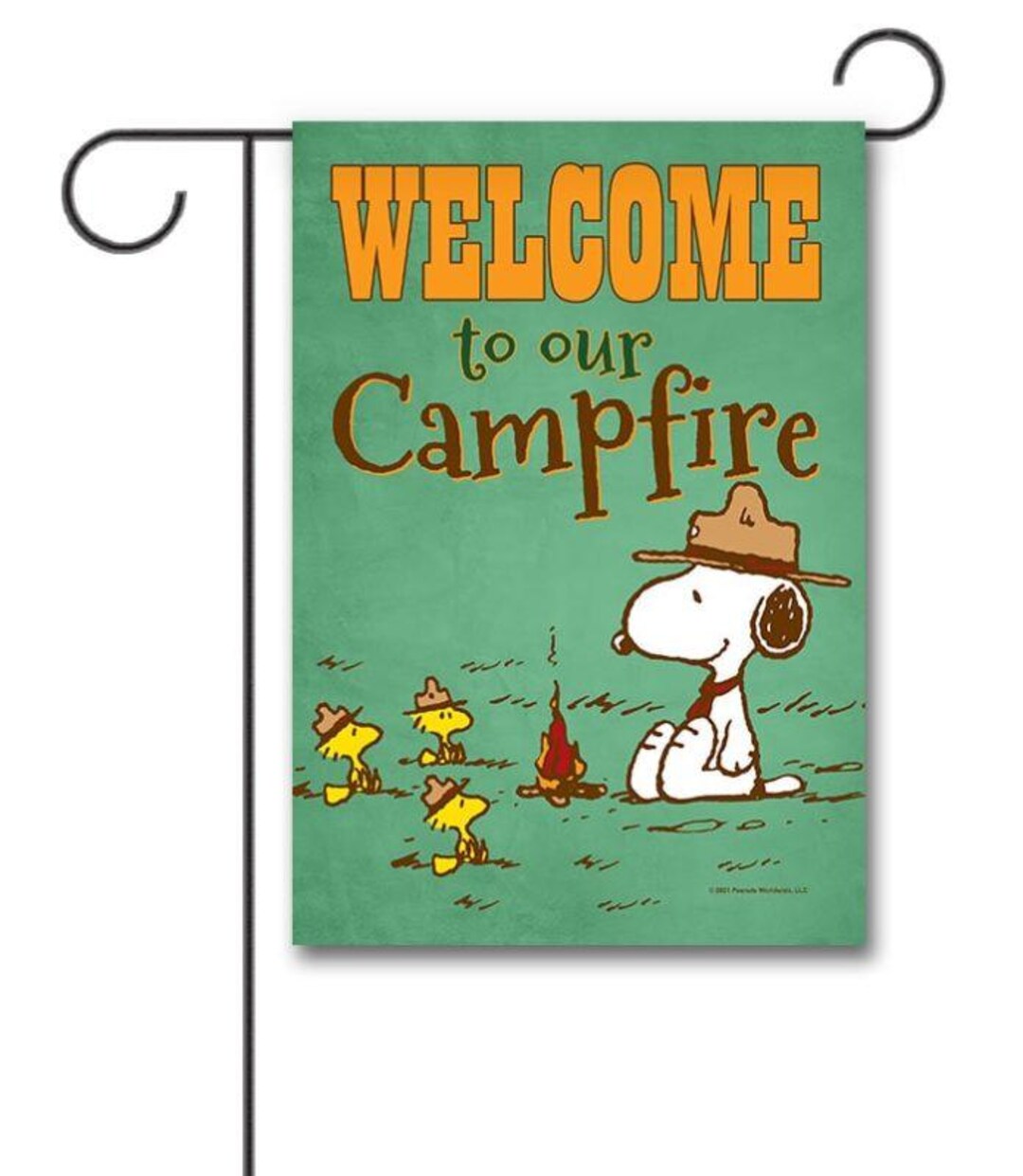 Welcome to Our Campfire Snoopy Garden Flag, Love Camping Double-sided ...
