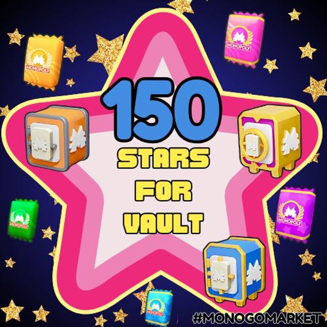 Monopoly Go Stars for Vault: 150 Stars - Fast Delivery - Etsy