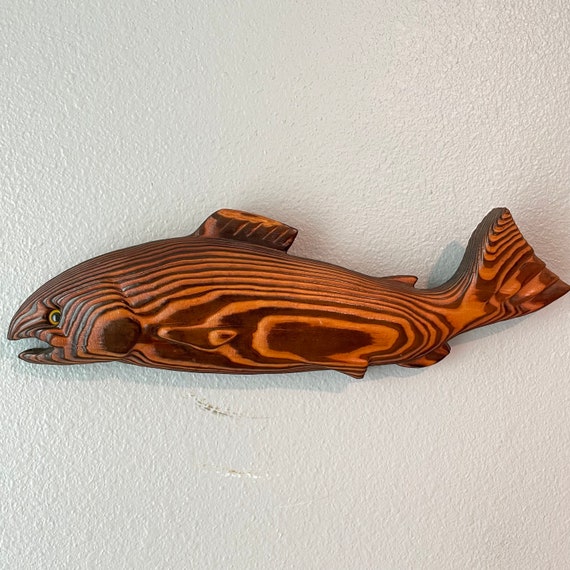 Witco Style Fish Wall Plaque Mid Century Cryptomeria | Etsy