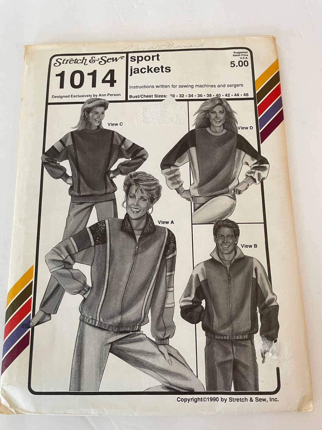 Vintage 1990 Stretch and Sew Pattern 1014 Sport Jackets by Ann - Etsy