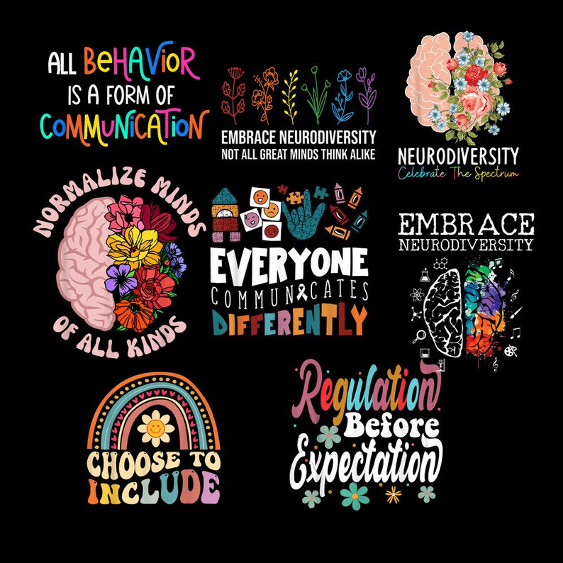 Neurodiversity Celebrate Png Everyone Communicates - Etsy Canada