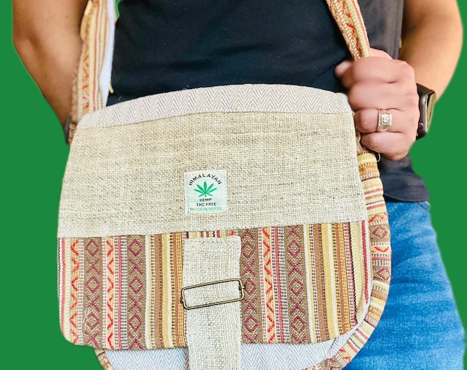Hemp Purse Crossbody Cotton Bag Messenger Tote Market Festival Hiking ...