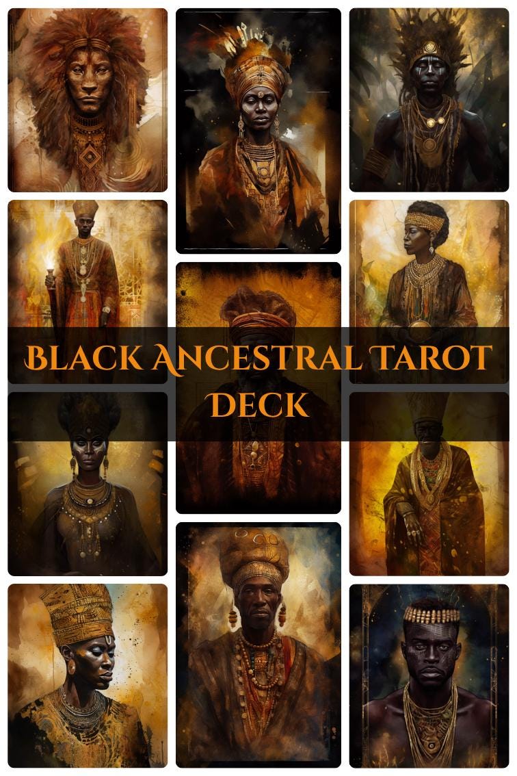 Black Ancestral Tarot Deck BUNDLE | African Diaspora Cards, Guidebook ...