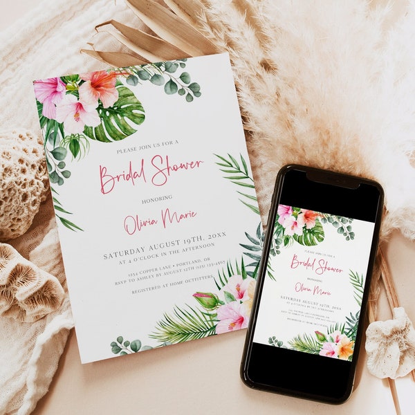 Tropical Wedding Invitation - Etsy