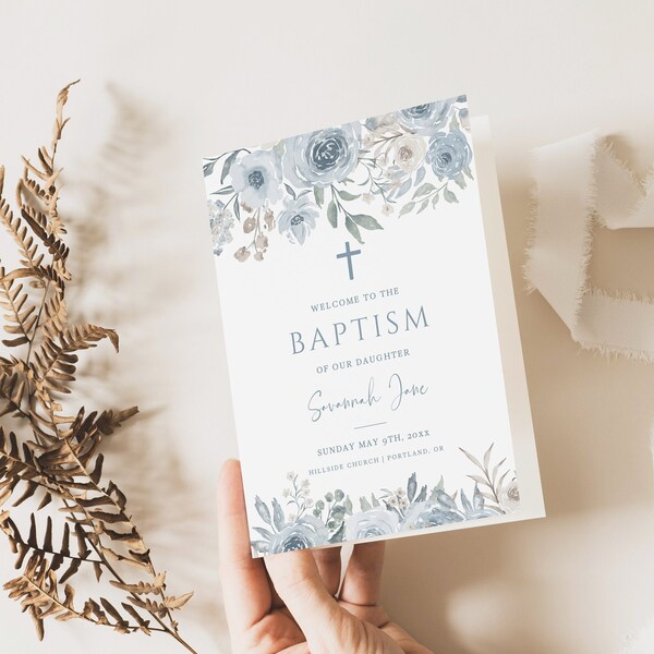 Baby Dedication Program Template - Etsy