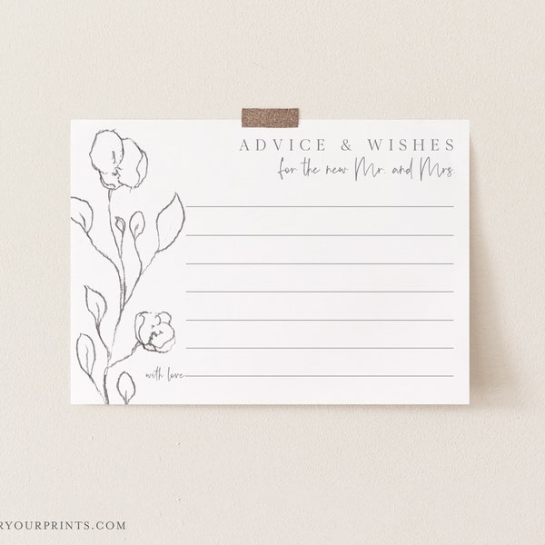 Wedding Advice Cards - Etsy