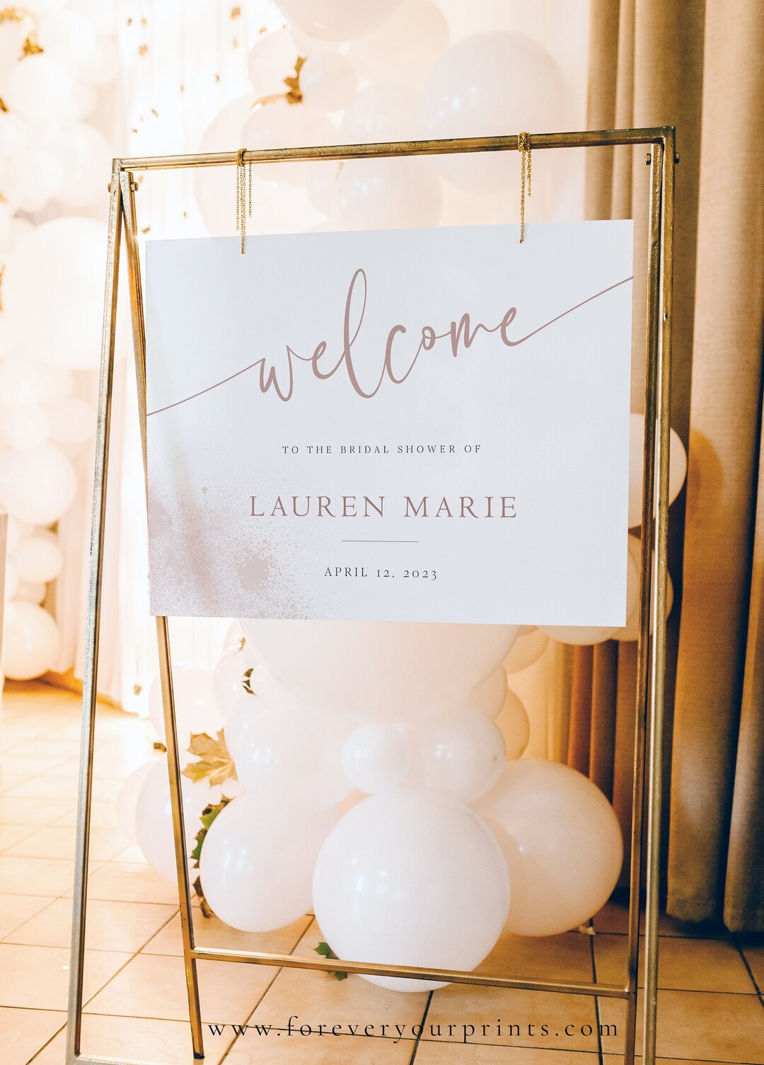 Minimalist Welcome Sign Template, Printable Modern Bridal Shower or ...