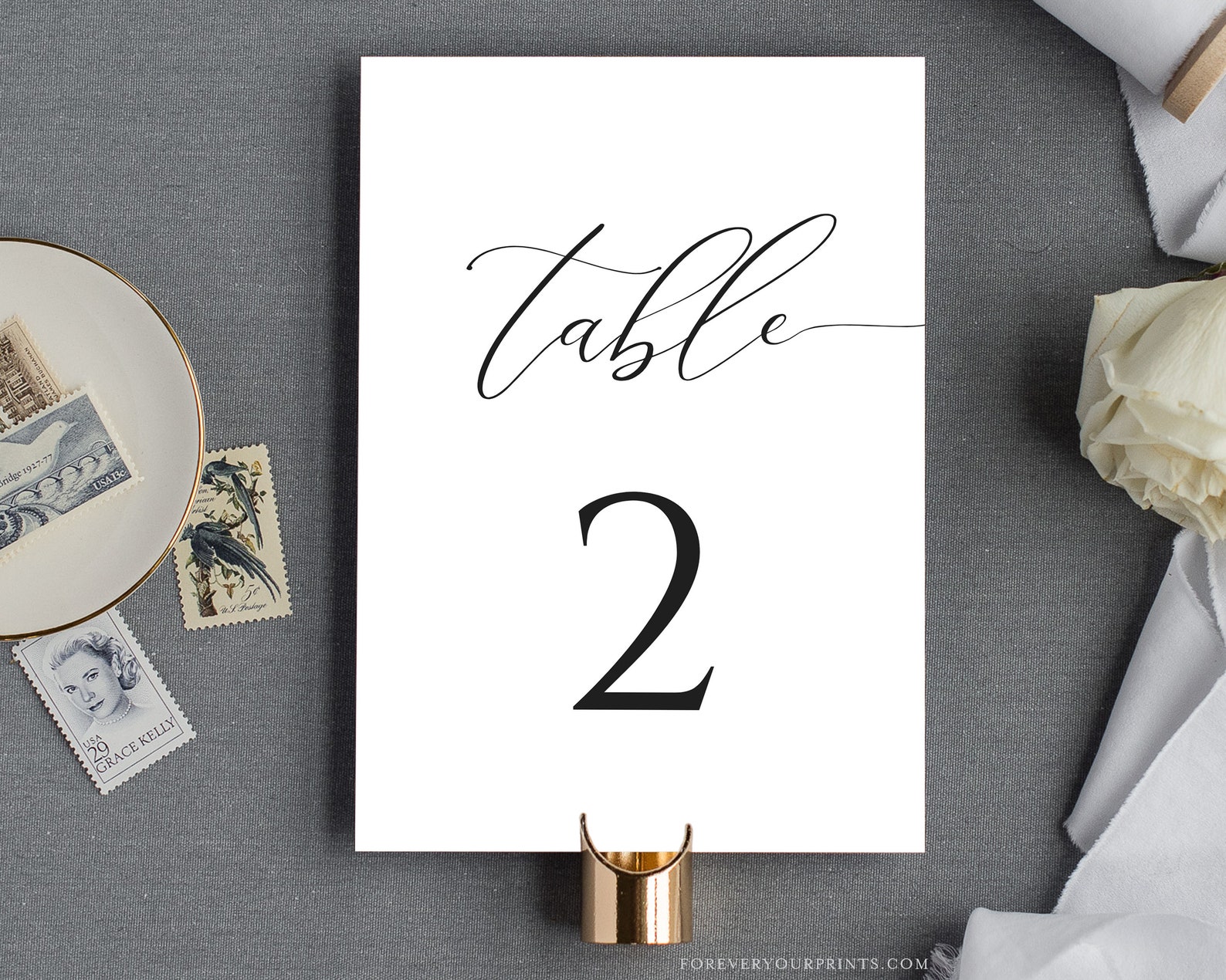 Table Number Template Modern Table Number Printable - Etsy Canada
