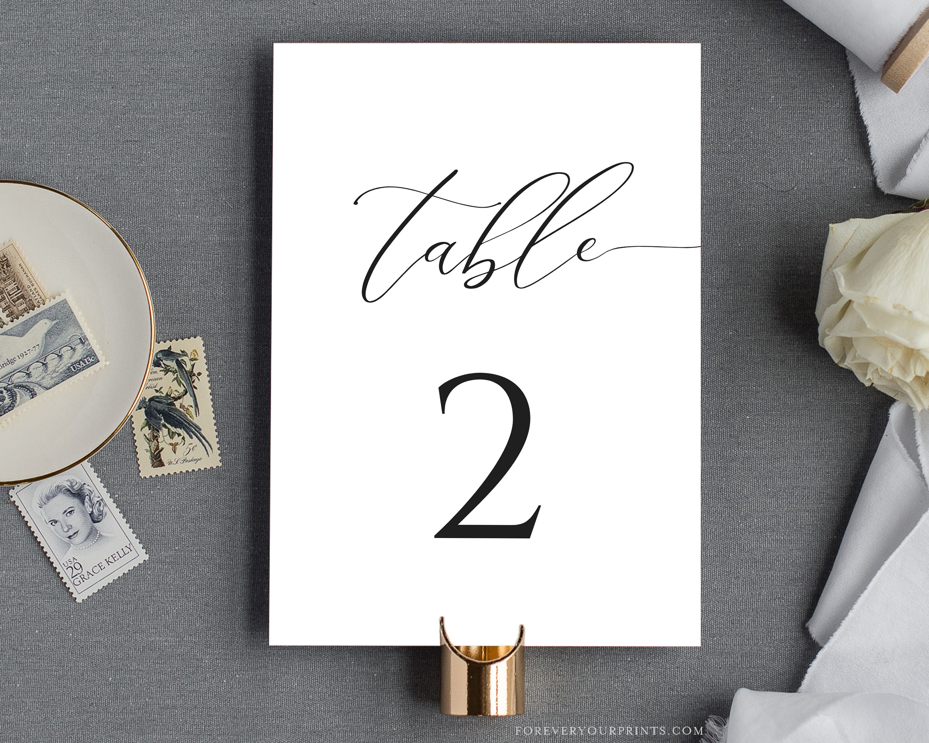 Table Number Template Modern Table Number Printable - Etsy Canada