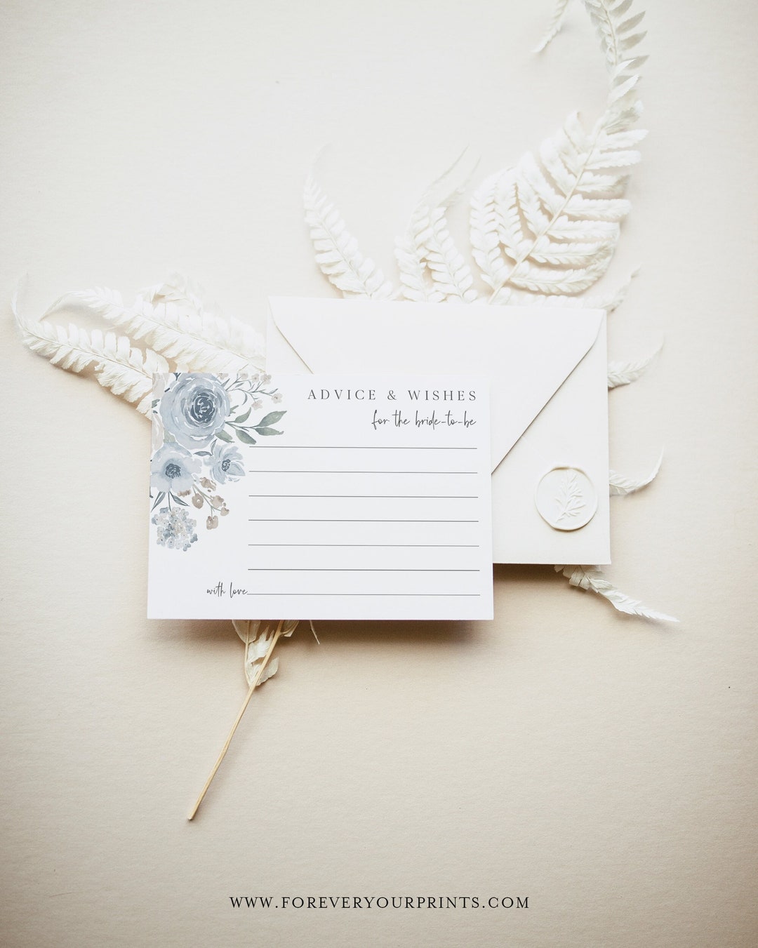 Advice for the Bride, Floral Wedding Advice Cards, Bridal Shower Advice ...