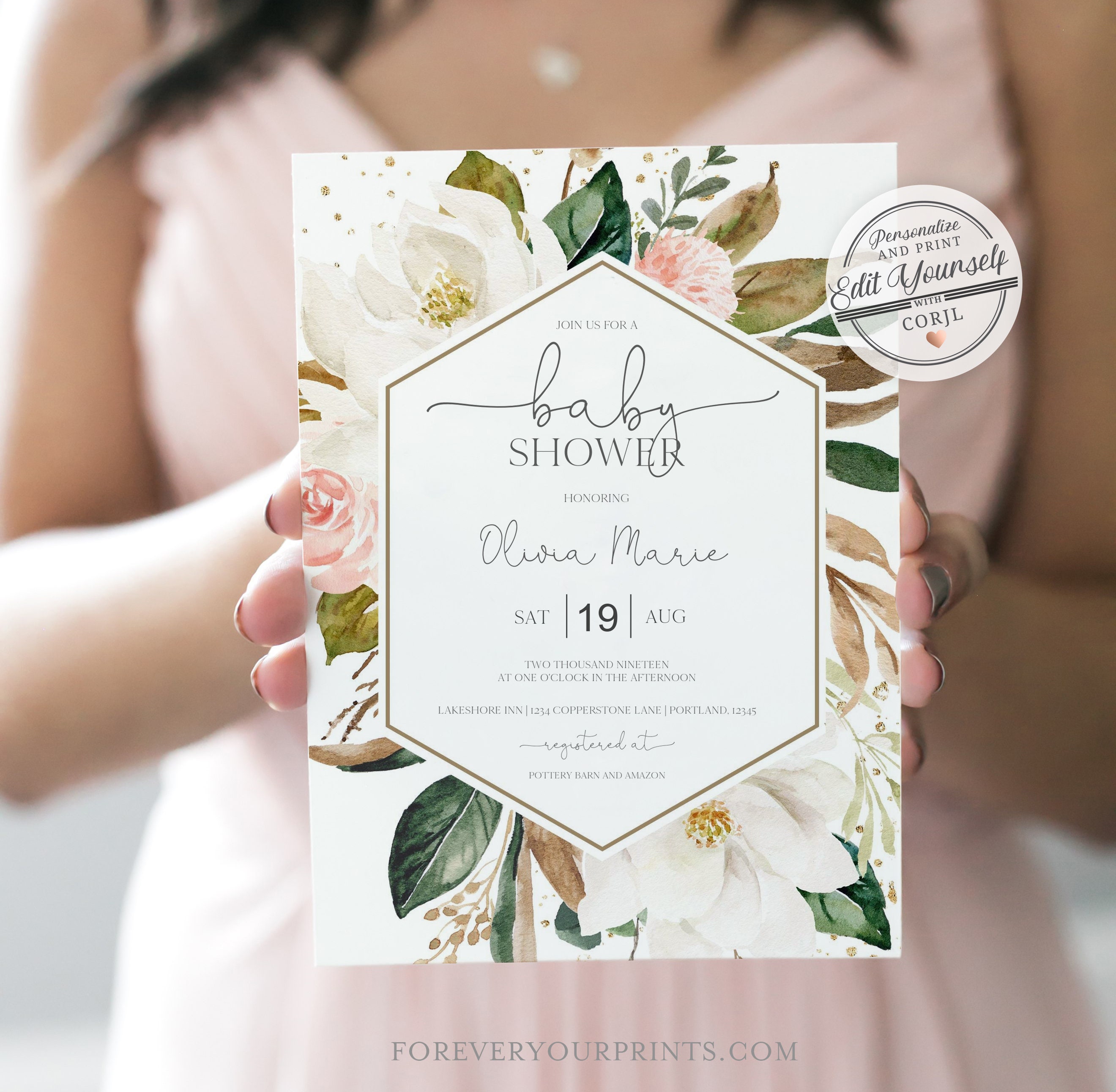 Baby Shower Invitation Girl TRY BEFORE You Buy Girl Baby | Etsy