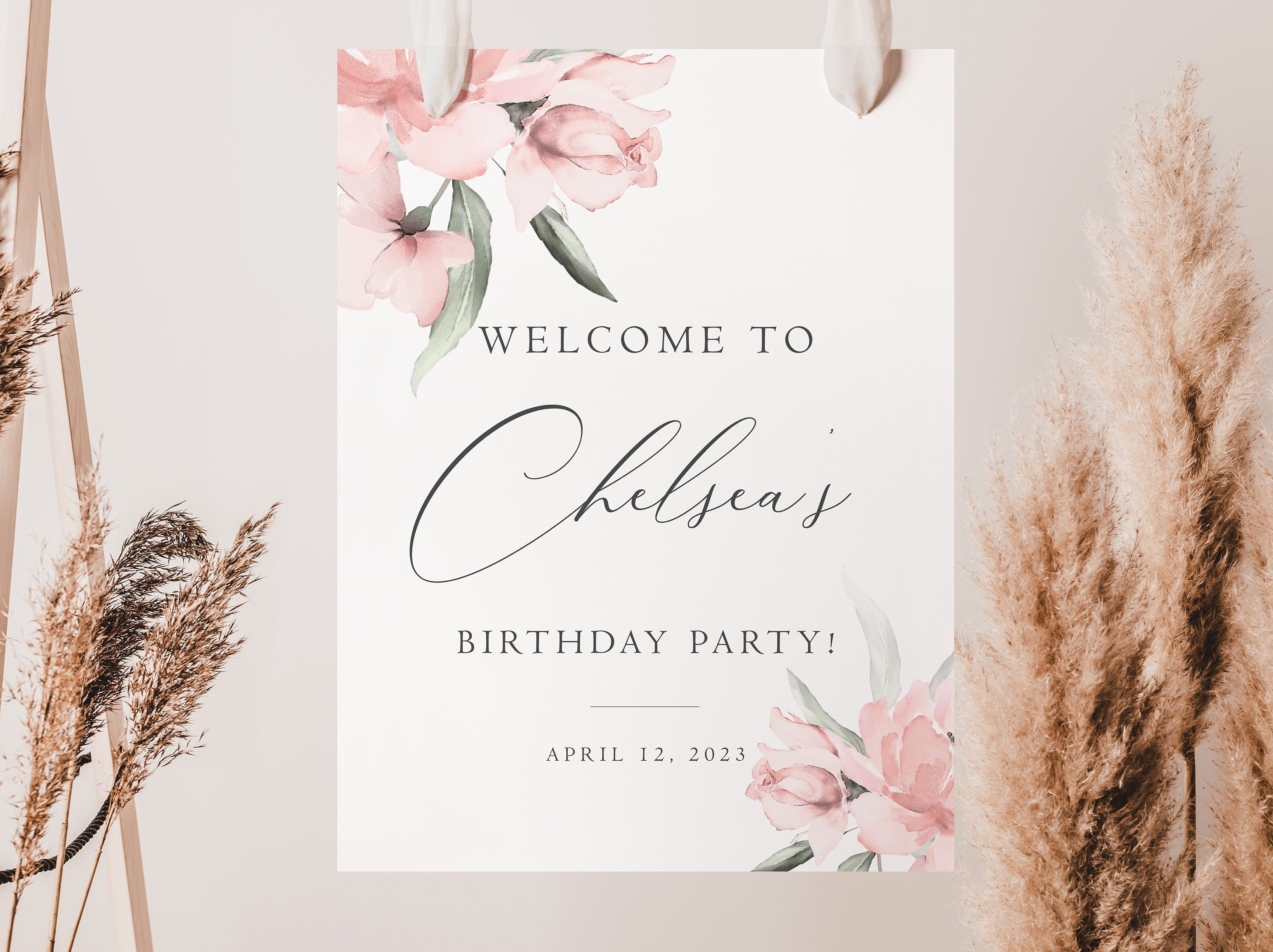 Birthday Welcome Sign Template Printable Modern Birthday - Etsy Canada