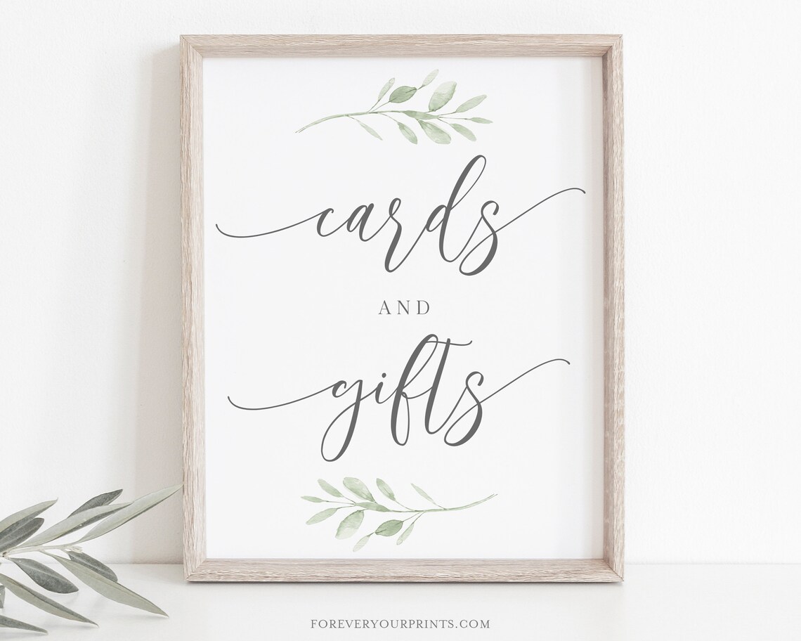 Baby Shower Sign Printable Cards and Gifts Sign Editable - Etsy