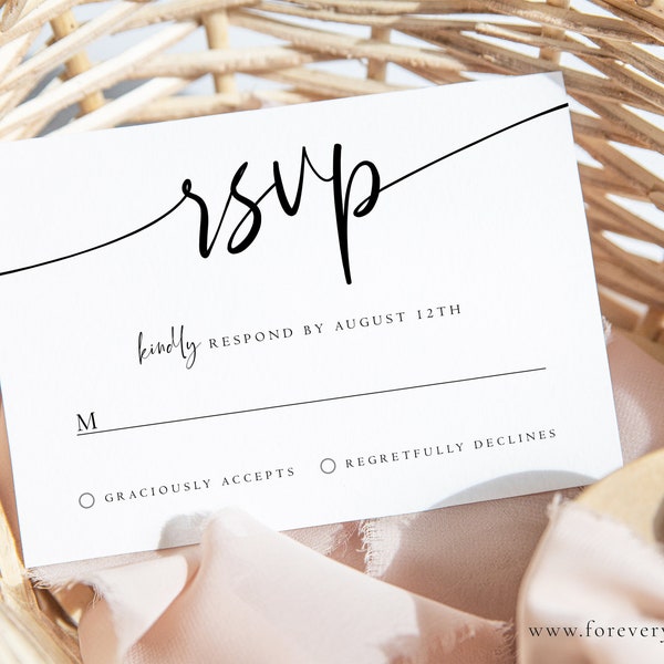Diy Rsvp Card - Etsy