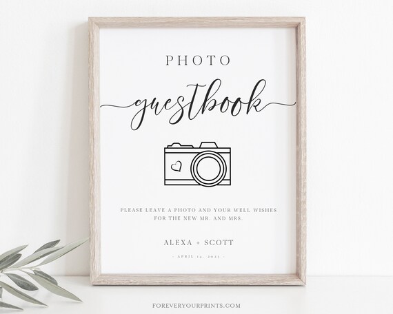 Photo Guestbook Sign Personalized Wedding Guest Book - Etsy