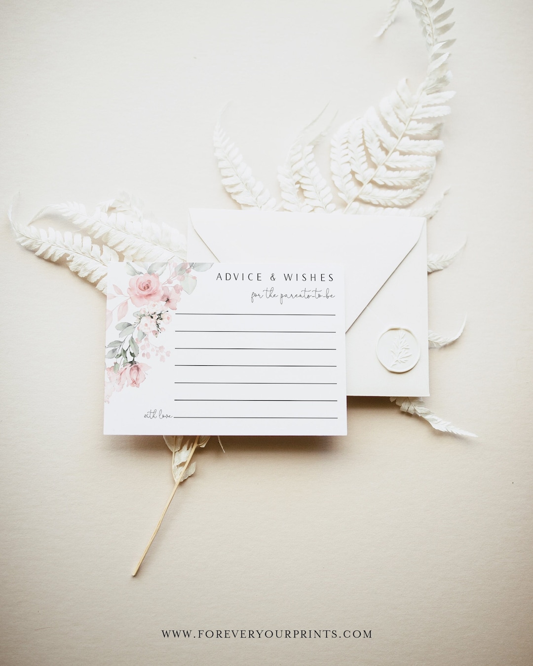 Baby Shower Advice Cards, Advice and Wishes Cards, Baby Girl Shower ...