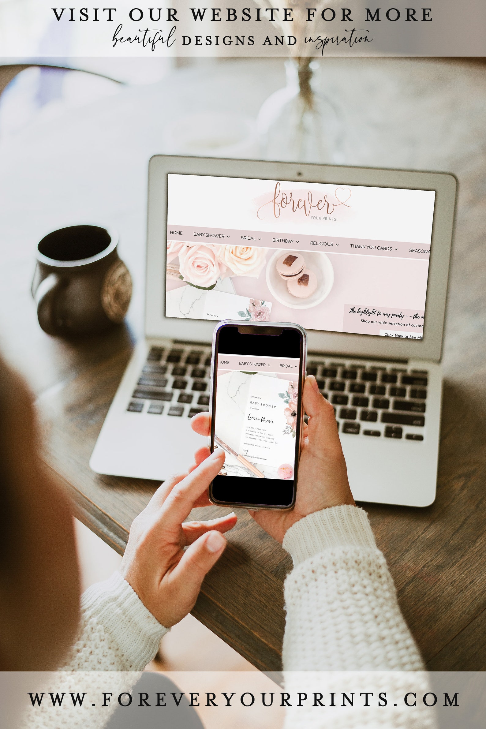 Classic Thank You Card Template Floral Thank You Note Card | Etsy