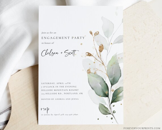 Engagement Invitations Printable Engagement Invites Couples - Etsy