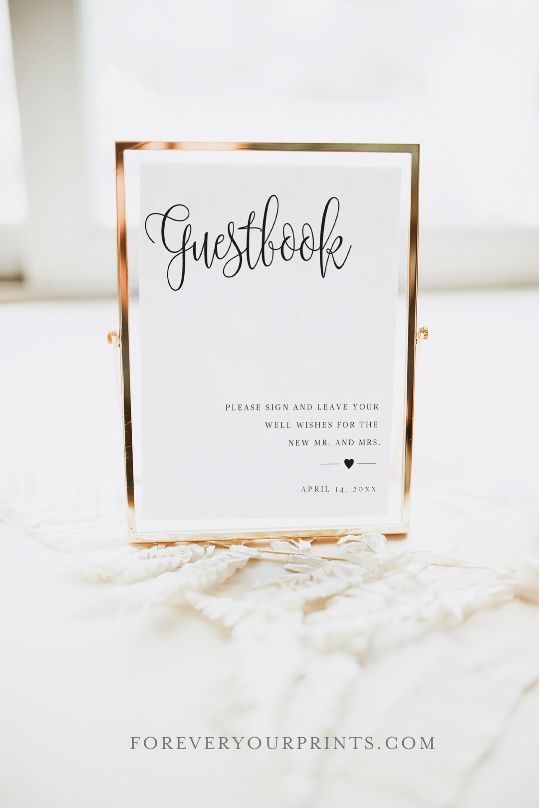 Wedding Guest Book Sign Please Sign Our Guestbook Sign Printable Modern ...