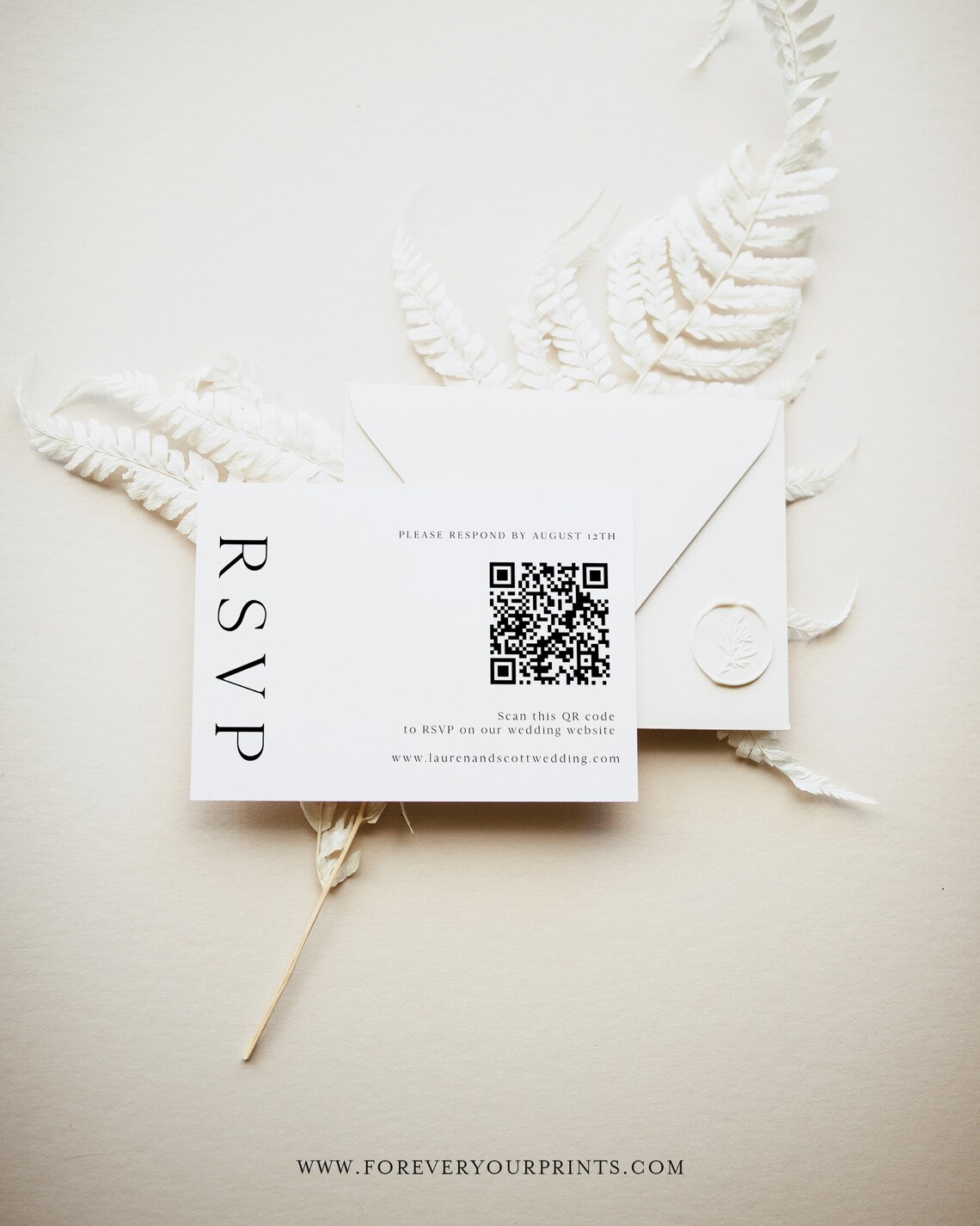 QR Code Wedding Rsvp Cards Online Reply Card Template Bridal - Etsy