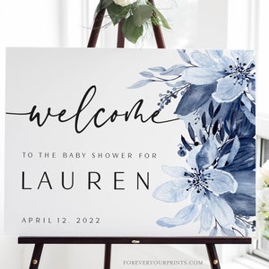 Baby Shower Welcome Sign Template Baby Shower Decor Baby Boy - Etsy