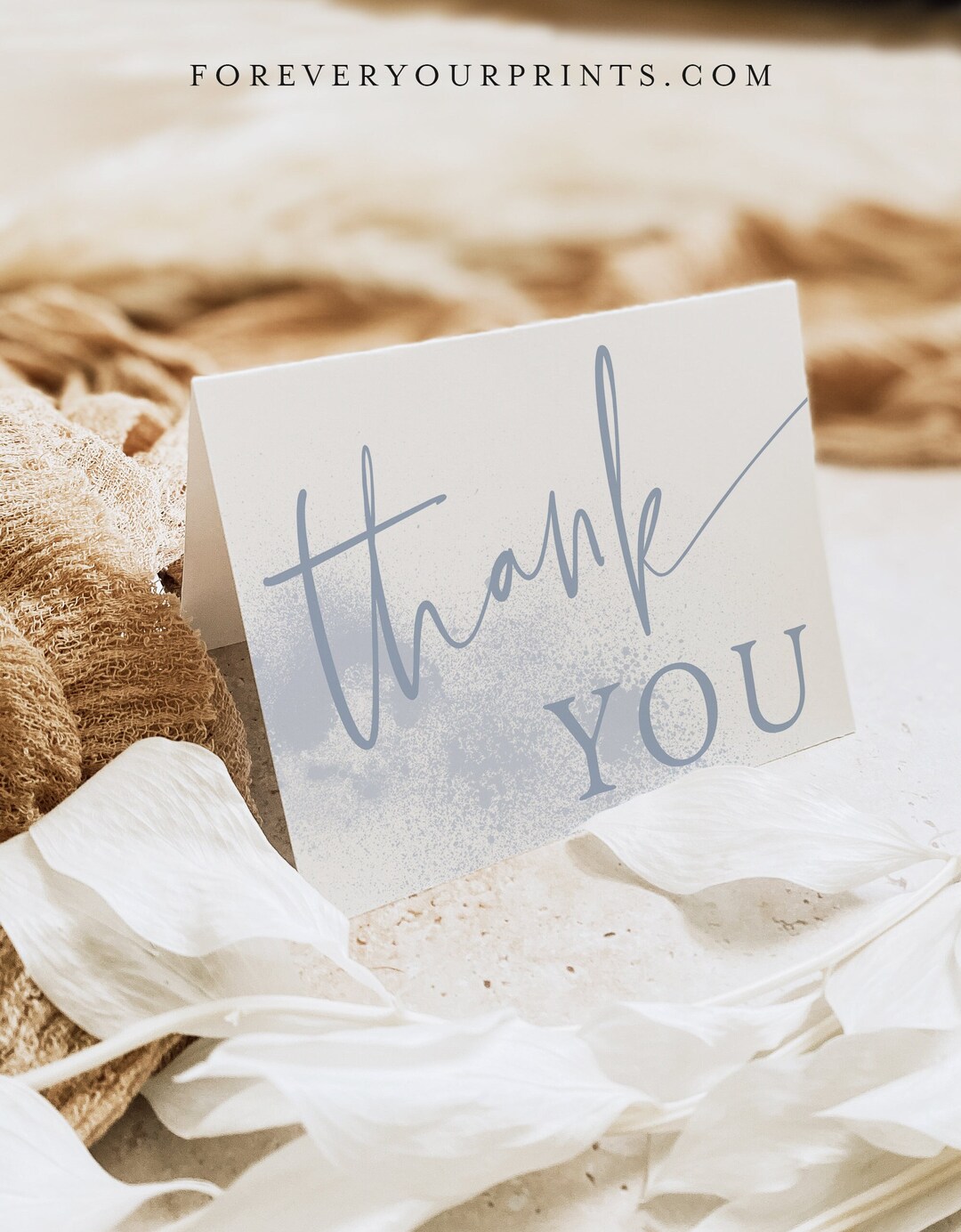 Minimalist Thank You Note, Printable Thank You Card Template ...